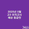 2025년 5월 고3 모의고사 등급컷 대성 종로 이투스 메가 Ebsi 원점수 예상 네이버 블로그